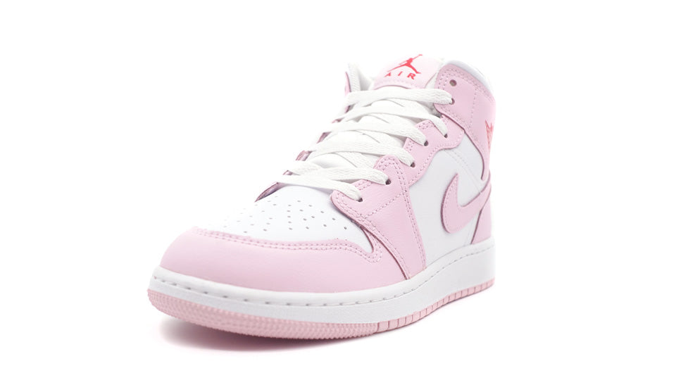 JORDAN BRAND AIR JORDAN 1 MID GS "MICHAEL JORDAN" PINK FOAM/WHITE/FIRE ...