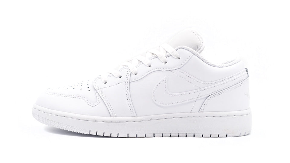JORDAN BRAND AIR JORDAN 1 LOW GS "TRIPLE WHITE" "MICHAEL JORDAN" WHITE ...
