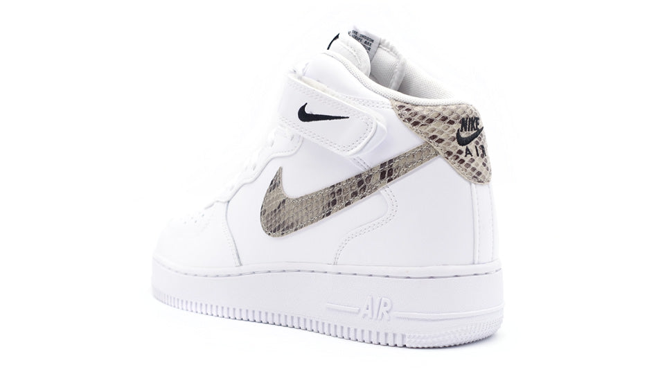 NIKE (WMNS) AIR FORCE 1 '07 MID "SNAKESKIN" WHITE/SANDDRIFT/BLACK ...