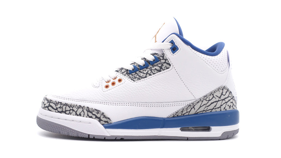 JORDAN BRAND AIR JORDAN 3 RETRO GS "WIZARDS" "MICHAEL JORDAN" WHITE/ME ...