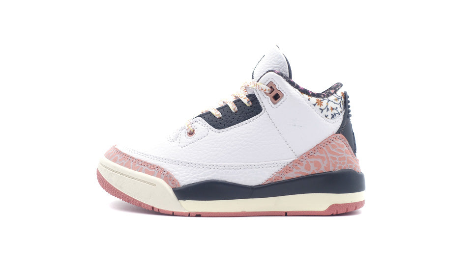 JORDAN BRAND JORDAN 3 RETRO PS "VINTAGE FLORAL" "MICHAEL JORDAN" WHITE ...